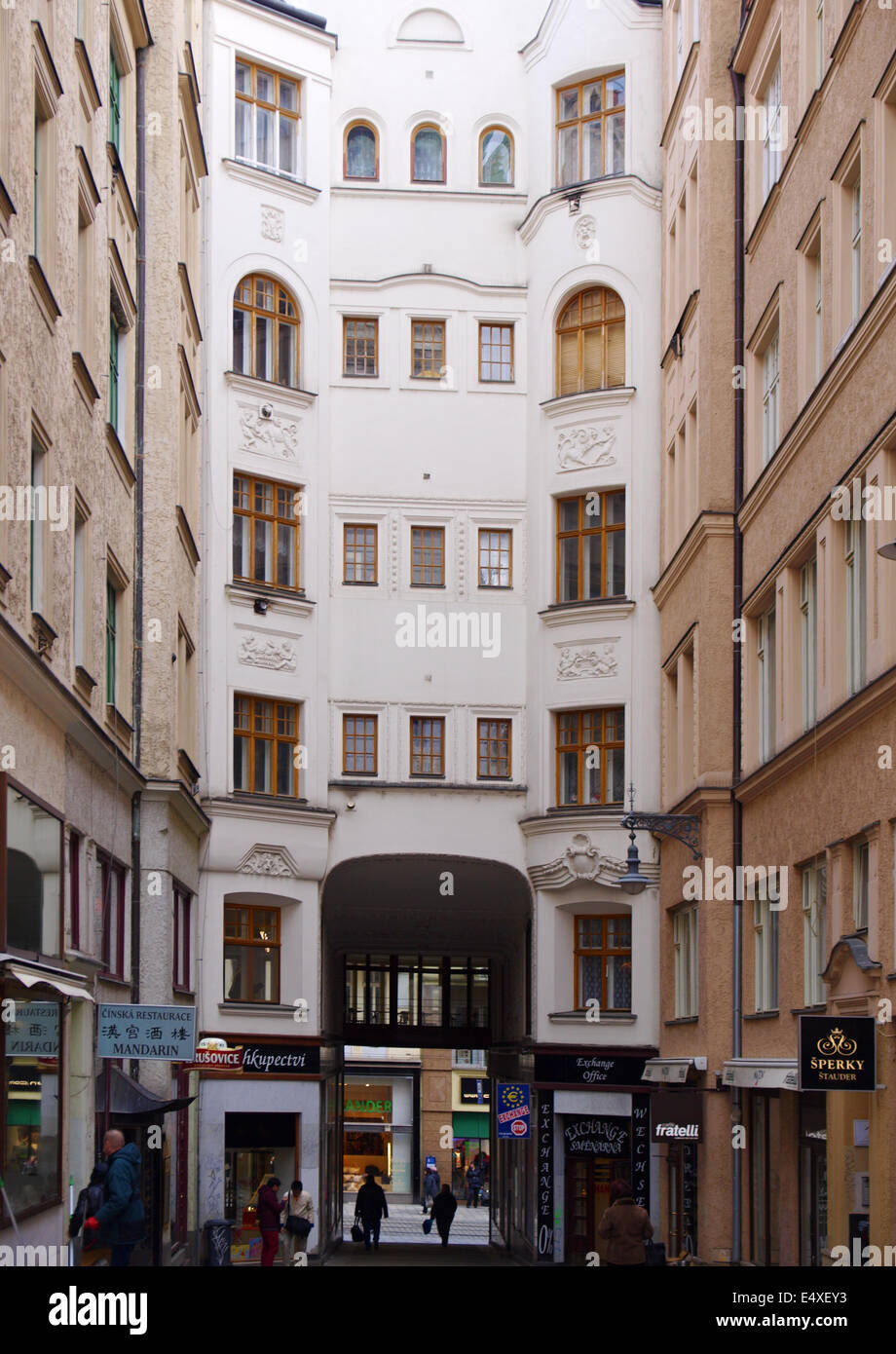 three houses Brno Stock Photo - Alamy