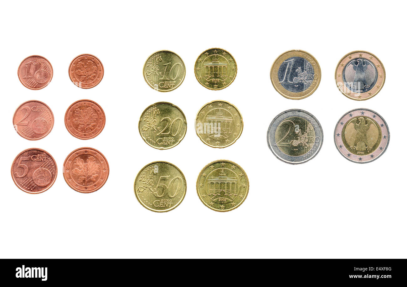 Five euros coins hi-res stock photography and images - Alamy