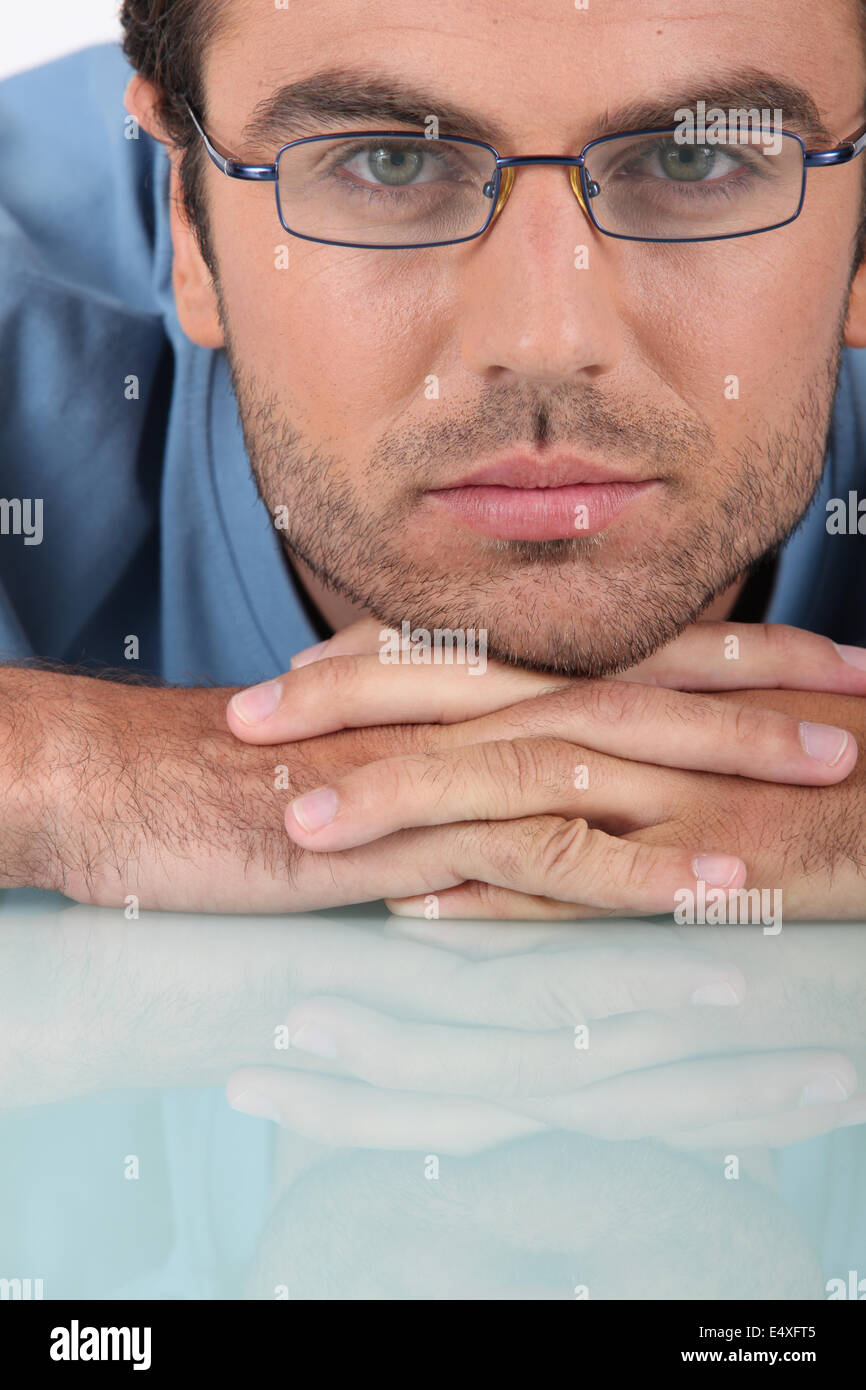 Boss glasses man hi-res stock photography and images - Alamy