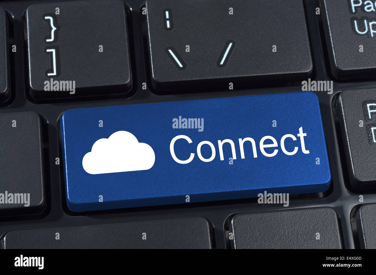Connect computer keyboard button Stock Photo - Alamy