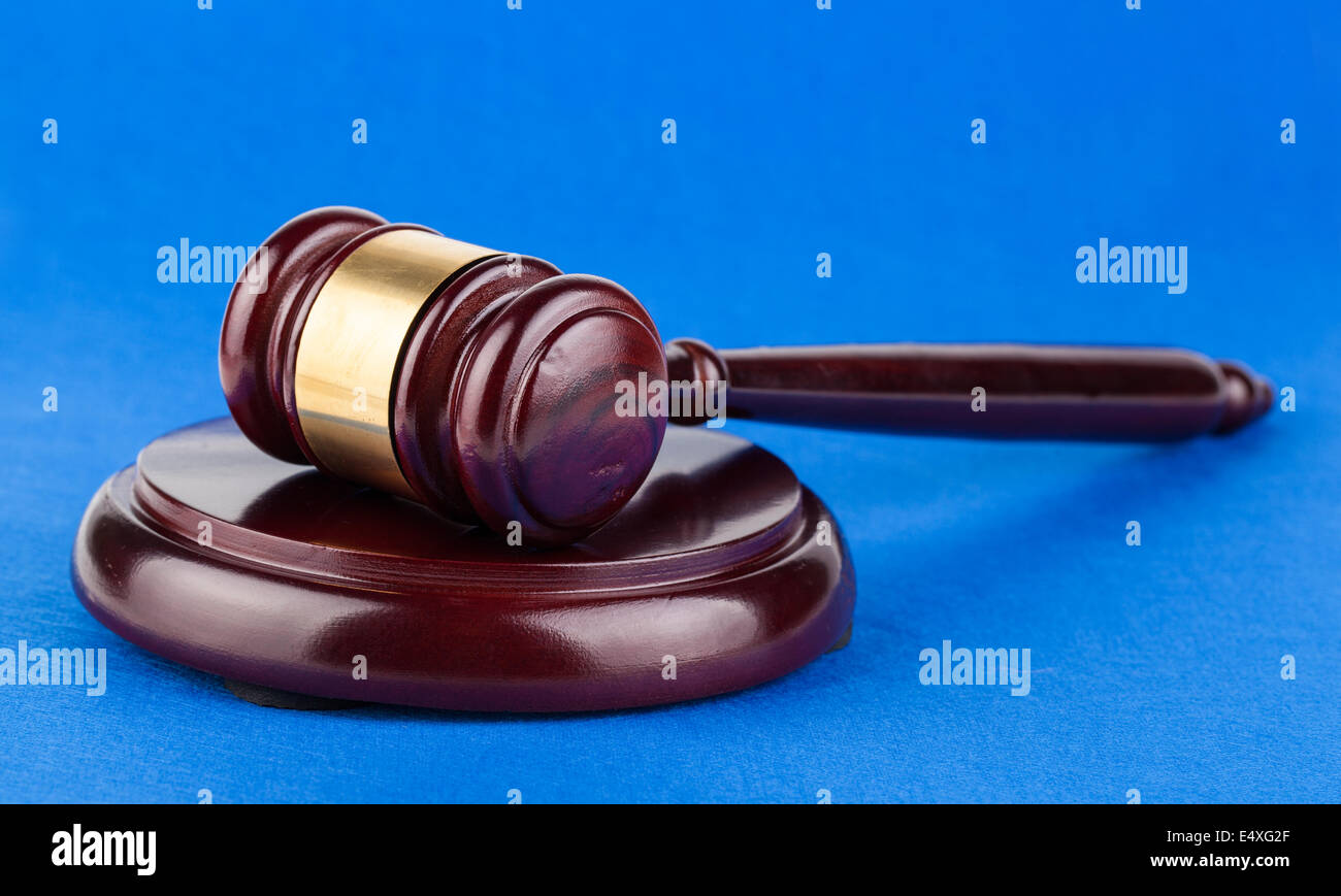 Wooden brown gavel Stock Photo - Alamy