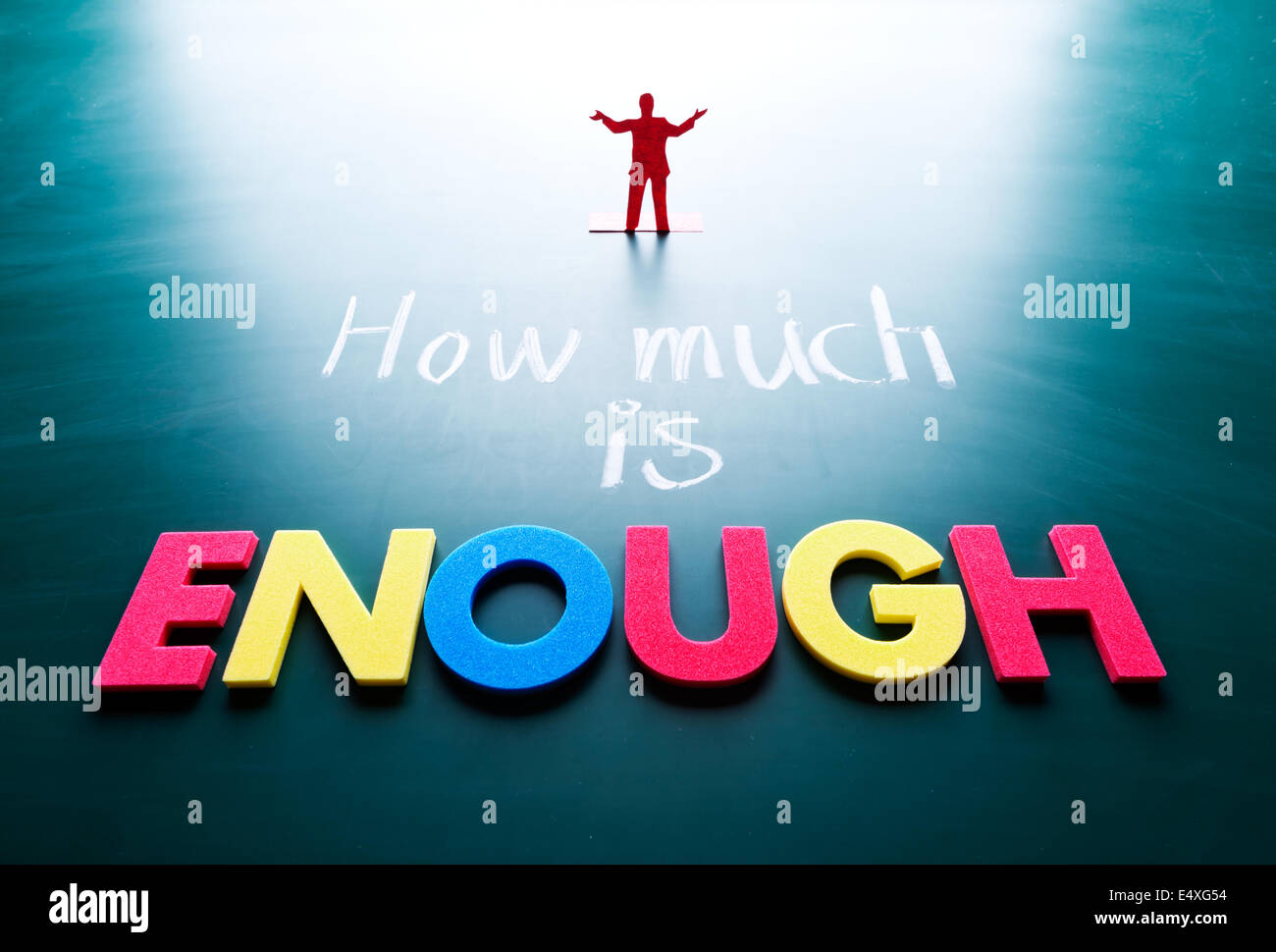 How much is enough concept Stock Photo - Alamy