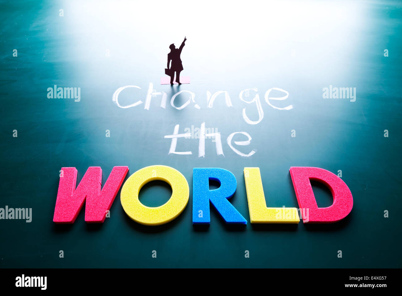 Change the world concept Stock Photo - Alamy