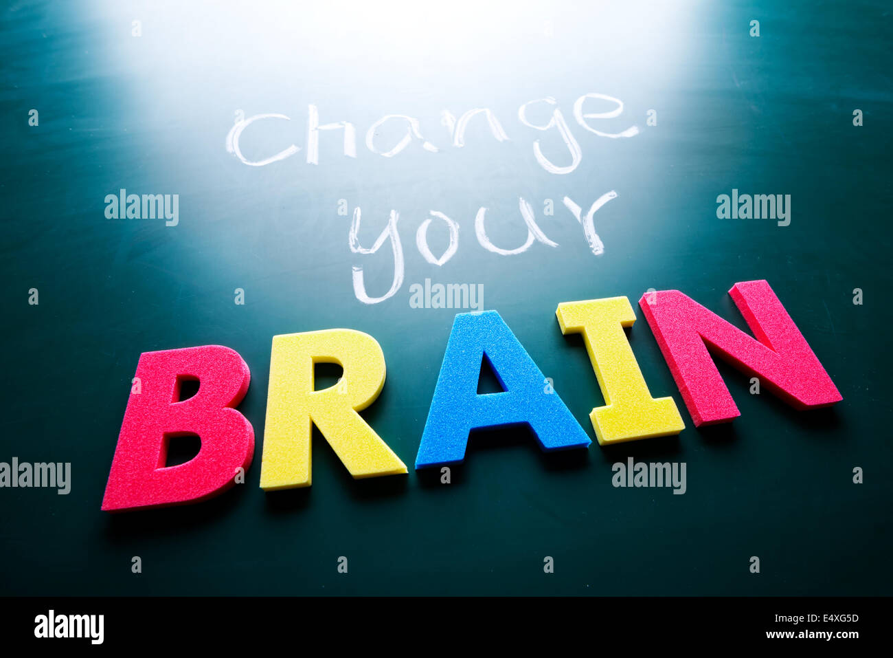 Change your brain concept Stock Photo - Alamy