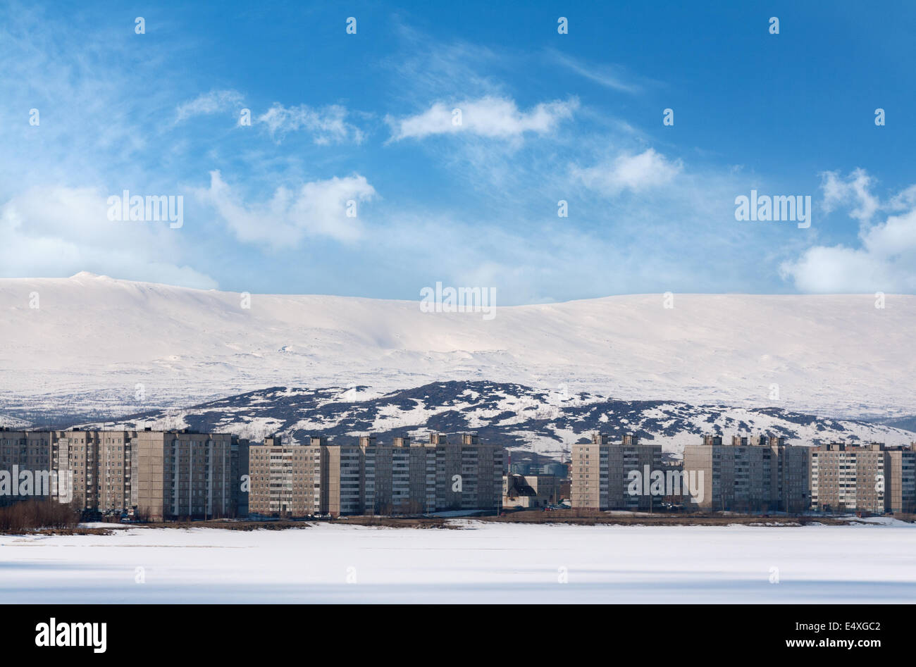 City in Harsh Winter Climate Stock Photo - Alamy