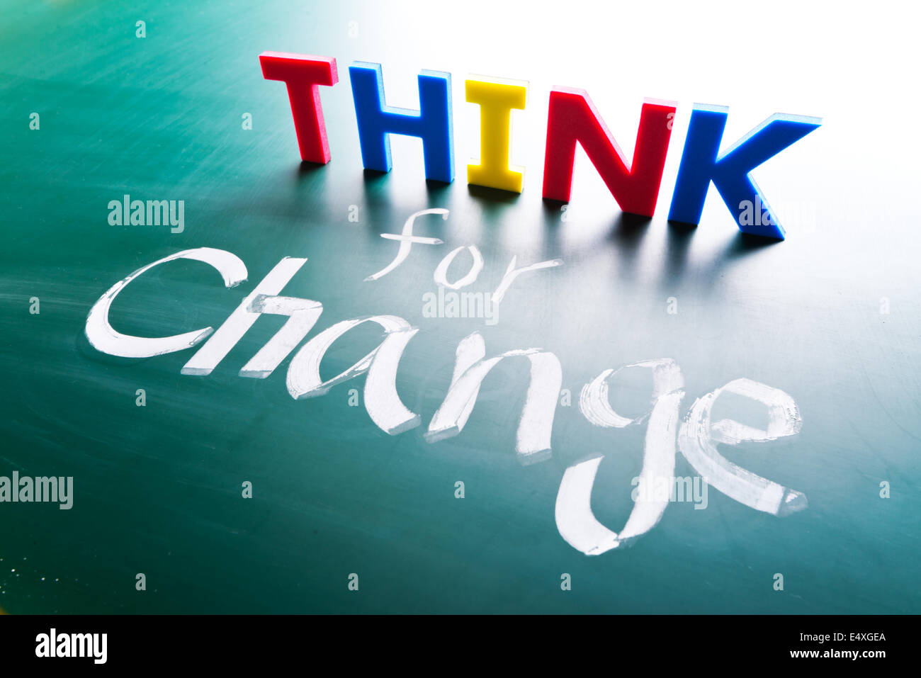 Think for change concept Stock Photo - Alamy
