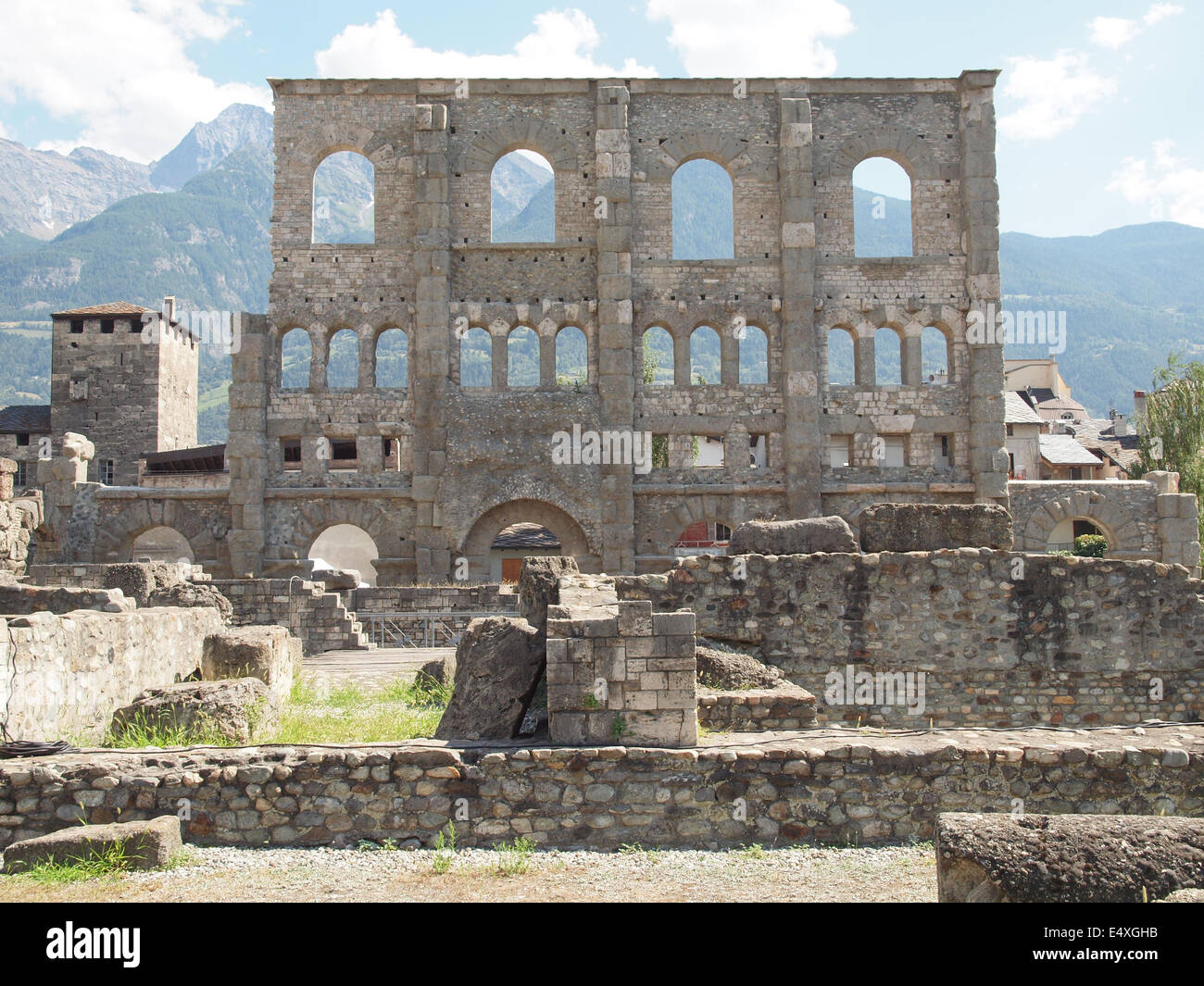 Roman Theatre Aosta Stock Photo - Alamy