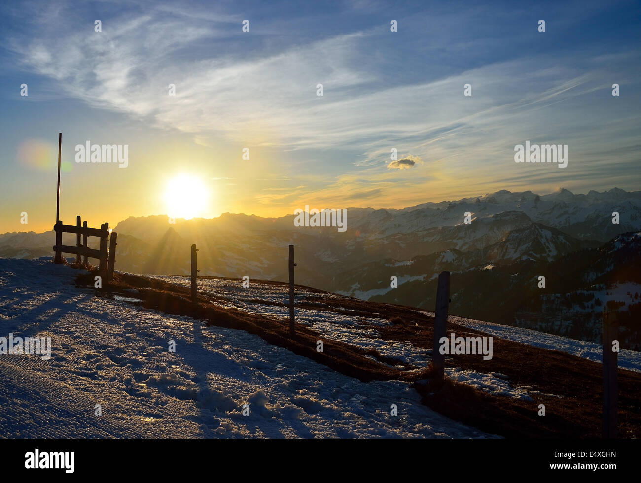 Sunrise on Rigi Alp, Switzerland Stock Photo - Alamy