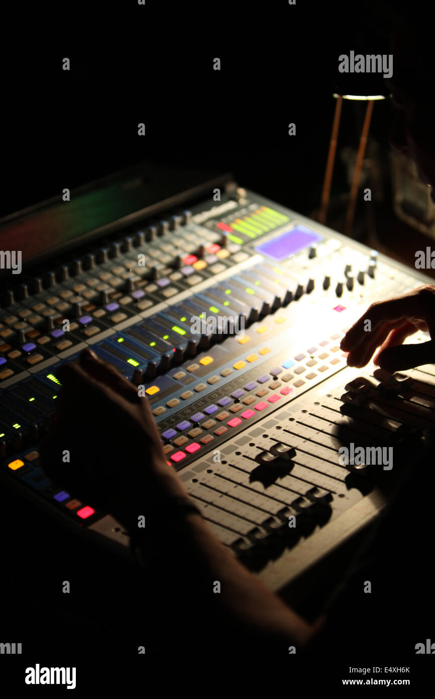 Modern recording studio mixing desk hi-res stock photography and images ...