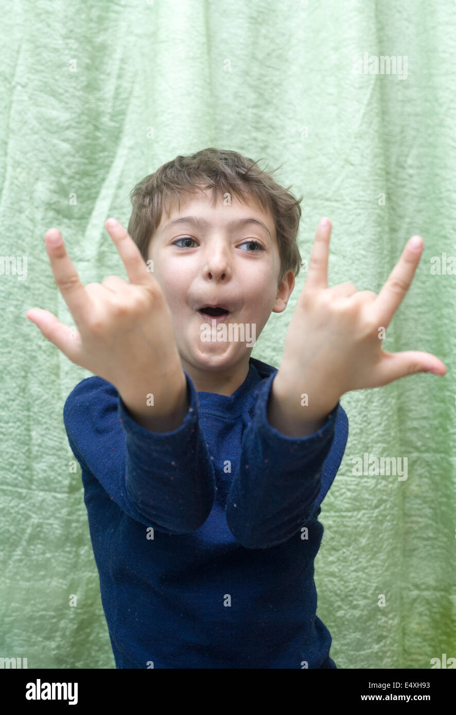 Child making funny faces hi-res stock photography and images - Alamy