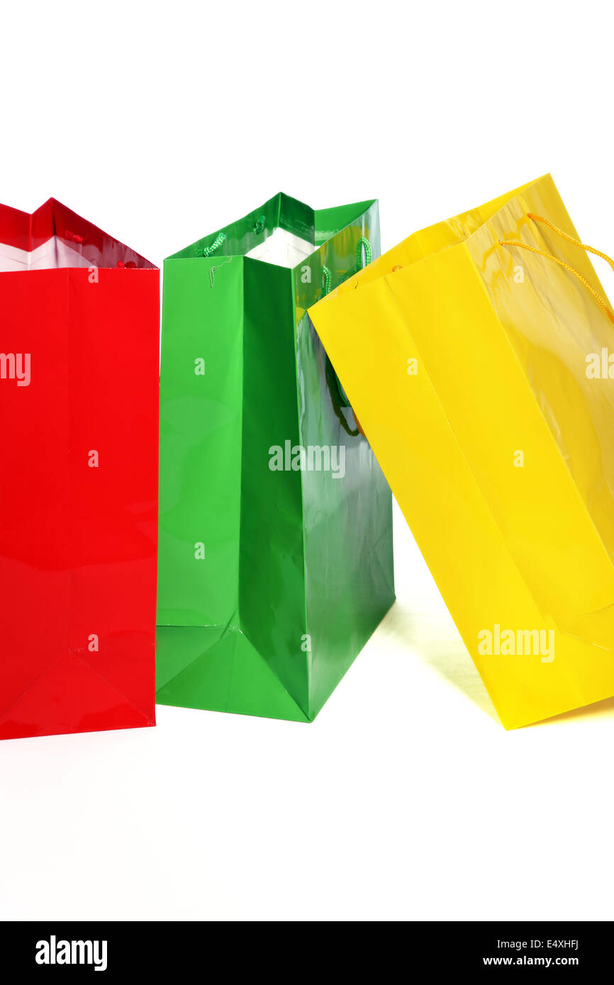 Bright colourful shopping bags Stock Photo - Alamy
