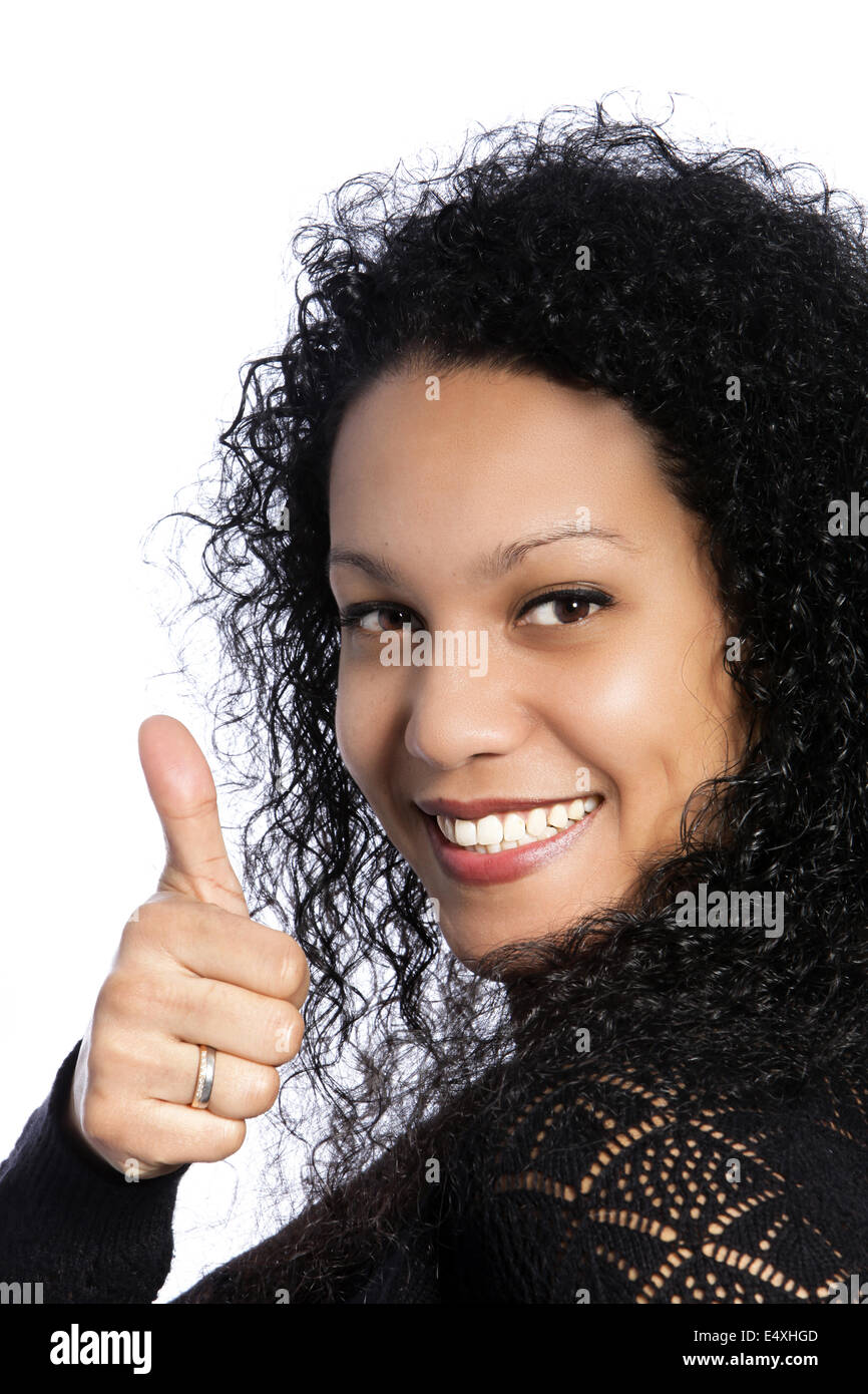 Smiling African woman Stock Photo - Alamy