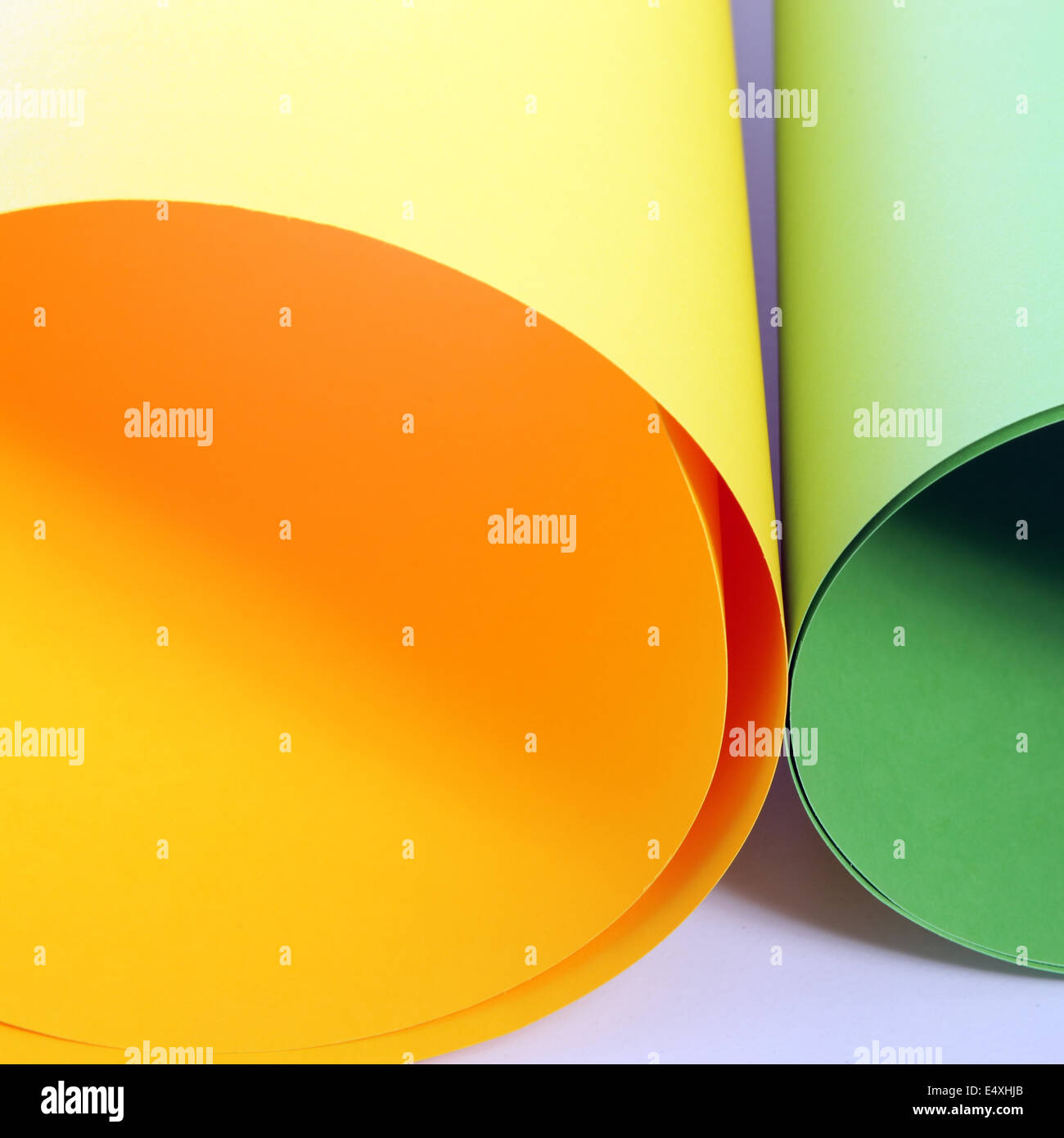 Rolls of colourful cardboard Stock Photo - Alamy