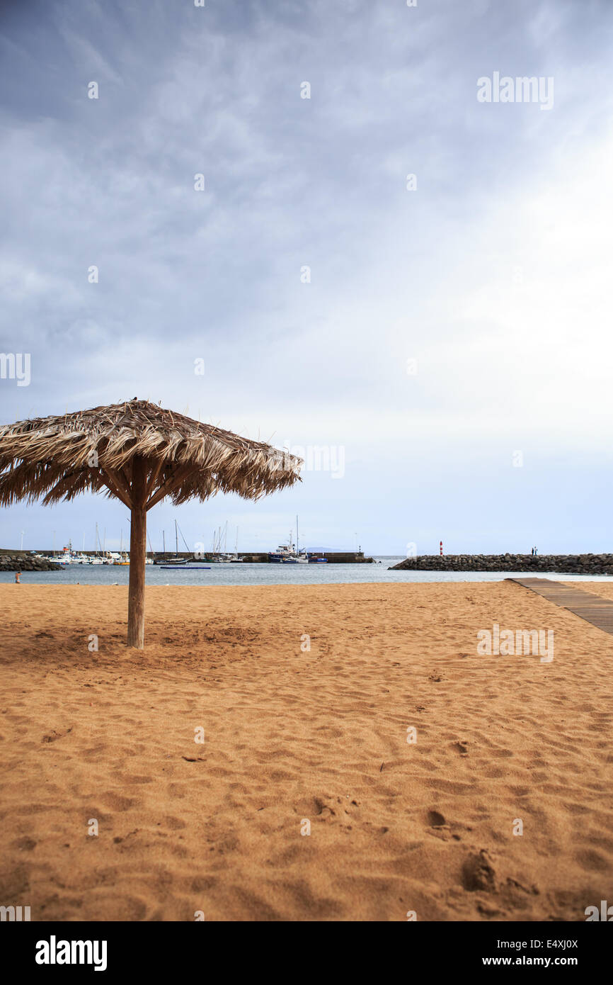 Yellow beach in Machico on Madeira Island, Portugal Stock Photo - Alamy