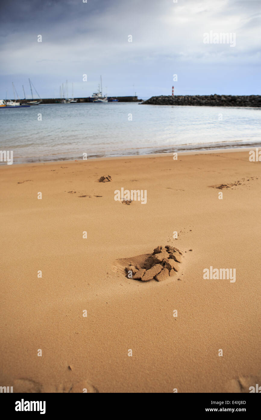 Yellow beach in Machico on Madeira Island, Portugal Stock Photo - Alamy