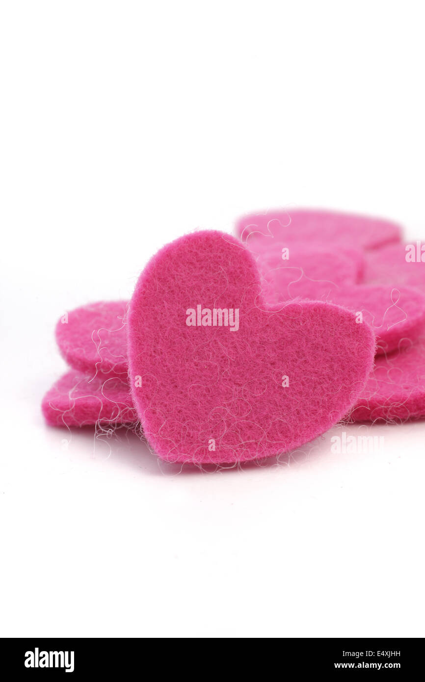 Romantic pink hearts Stock Photo - Alamy