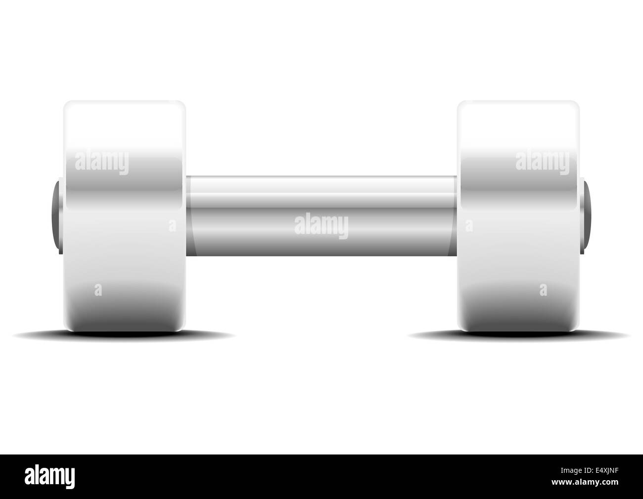 Heavy steel dumbbell handle Cut Out Stock Images & Pictures - Alamy