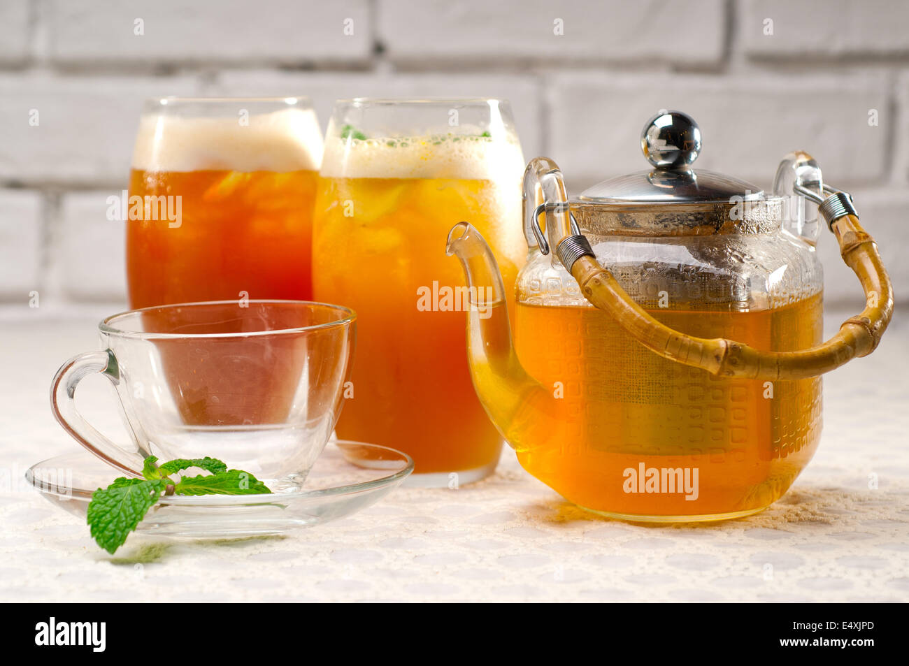 fresh selection of tea Stock Photo - Alamy