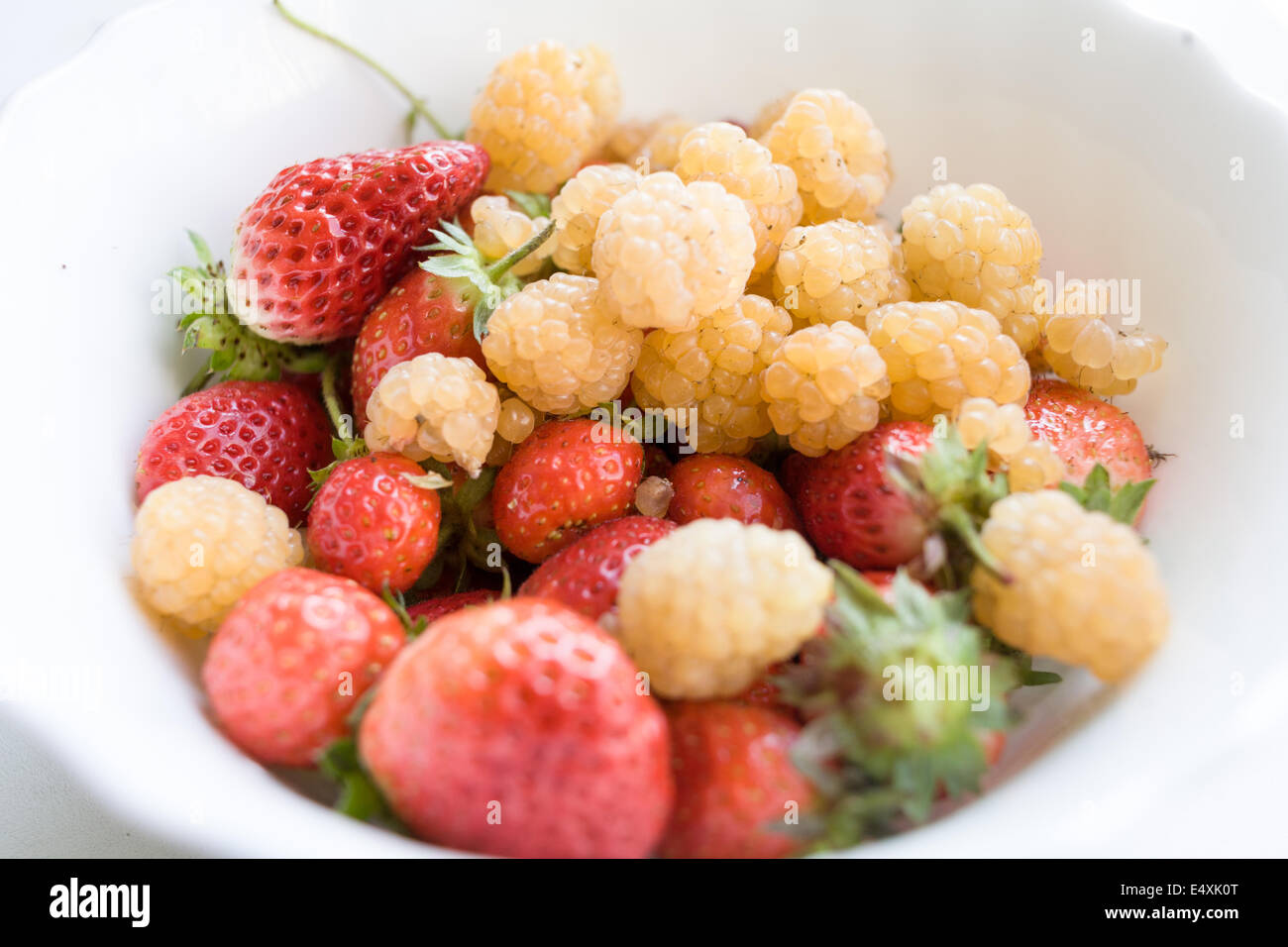 Raspberries And Blueberries Stock Photo - Alamy