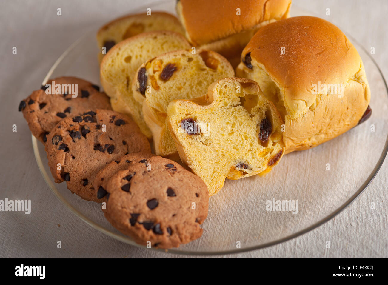 selection of sweet bread and cookies Stock Photo - Alamy