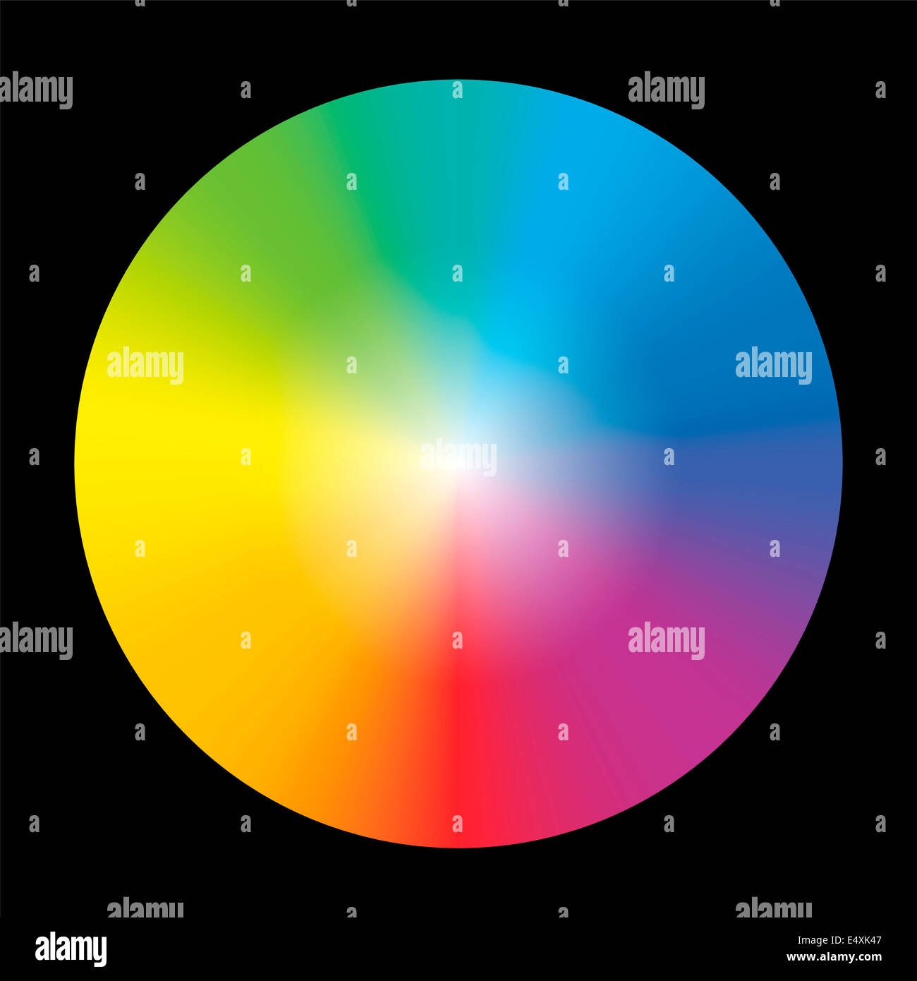 Gradient rainbow color wheel on black background Stock Photo - Alamy