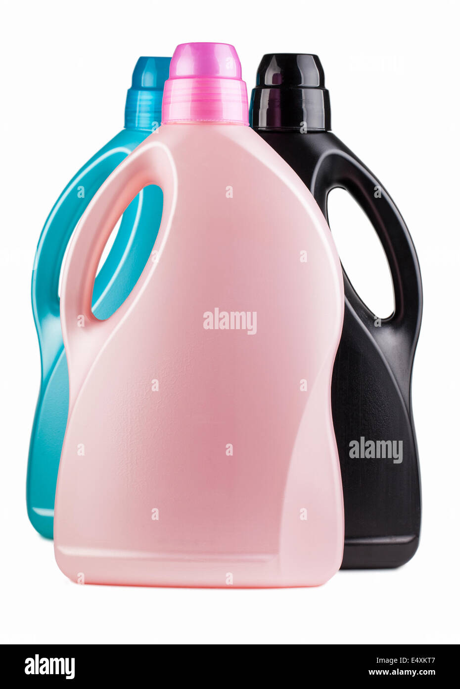 Three different color plastic bottles Stock Photo - Alamy