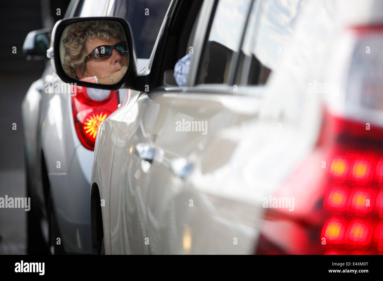 Rear view of driver hi-res stock photography and images - Alamy