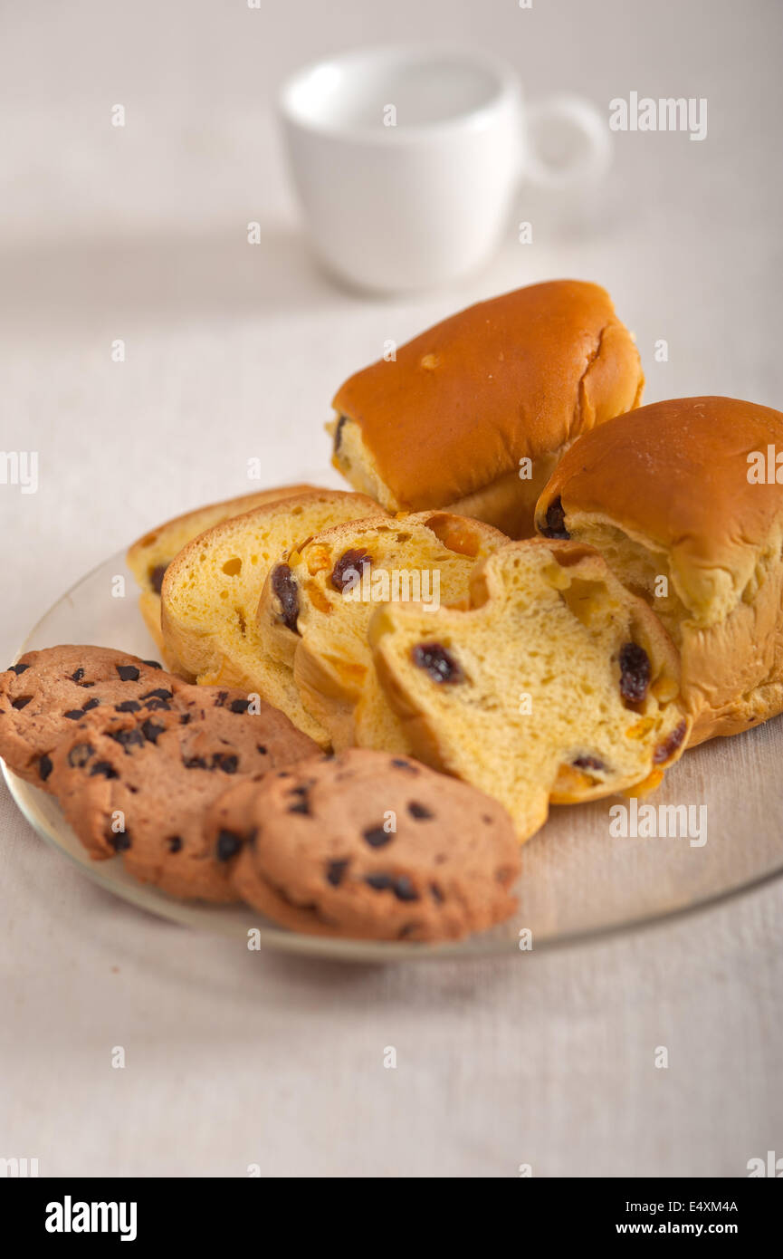 selection of sweet bread and cookies Stock Photo - Alamy
