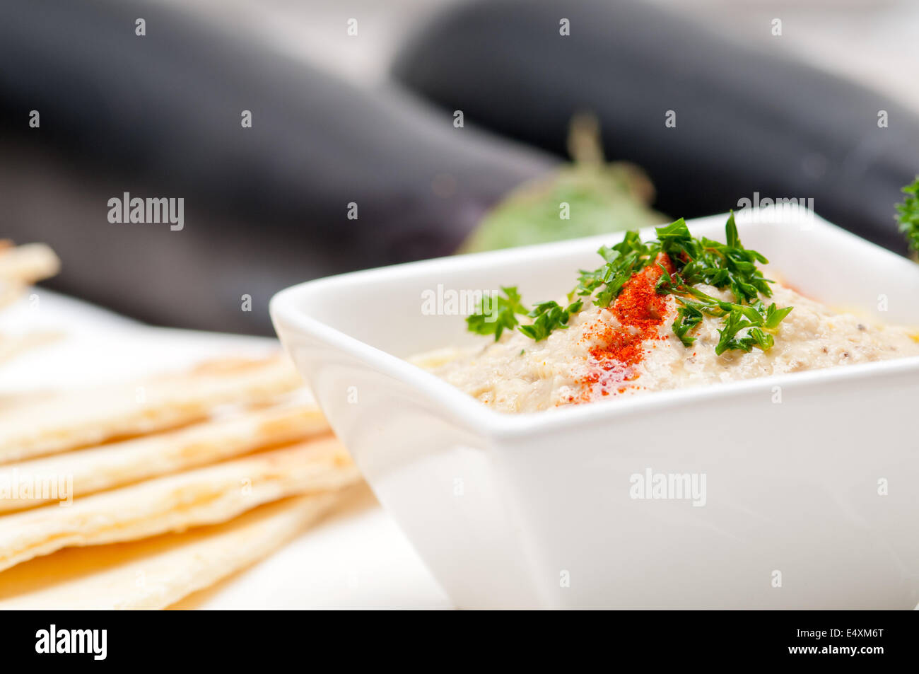 moutabal baba ghanoush eggplant dip Stock Photo - Alamy