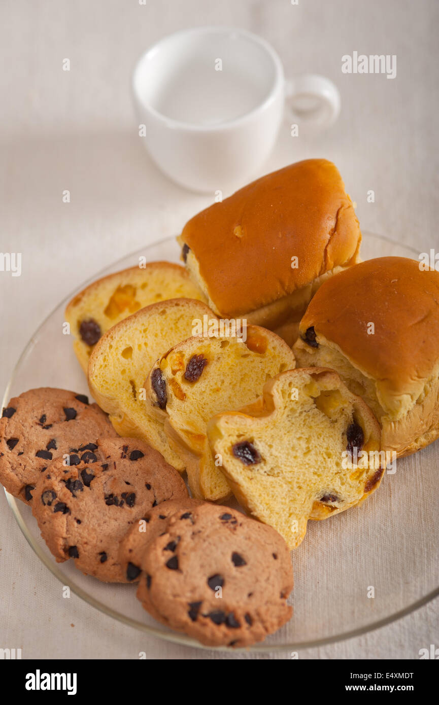 selection of sweet bread and cookies Stock Photo - Alamy