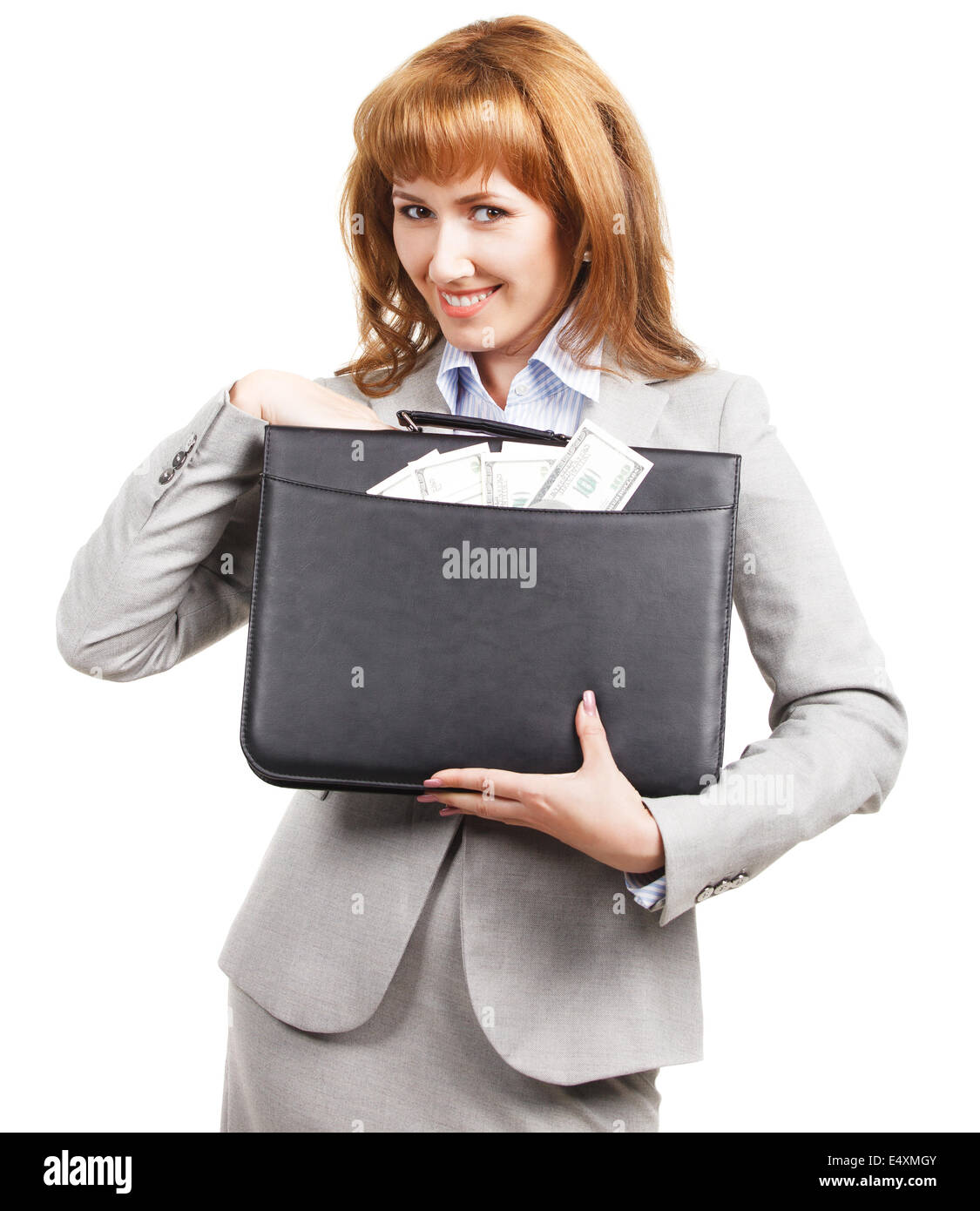 Business woman with black briefcase Stock Photo - Alamy