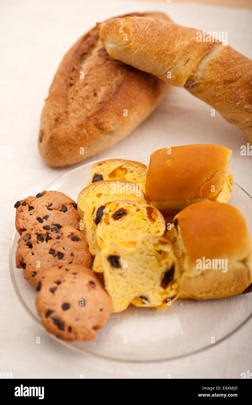 selection of sweet bread and cookies Stock Photo - Alamy