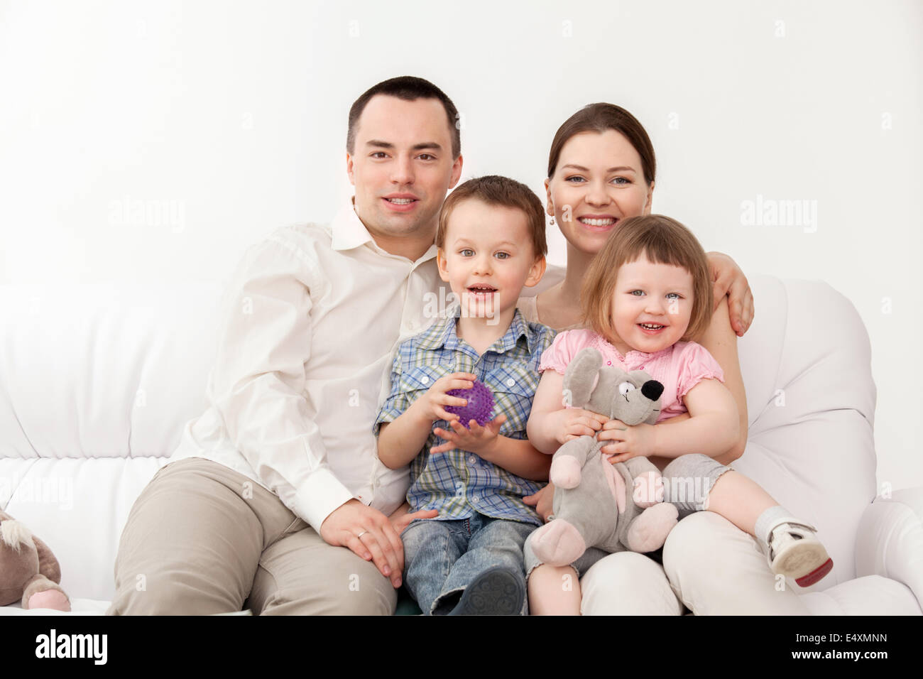 Beautiful happy family Stock Photo - Alamy