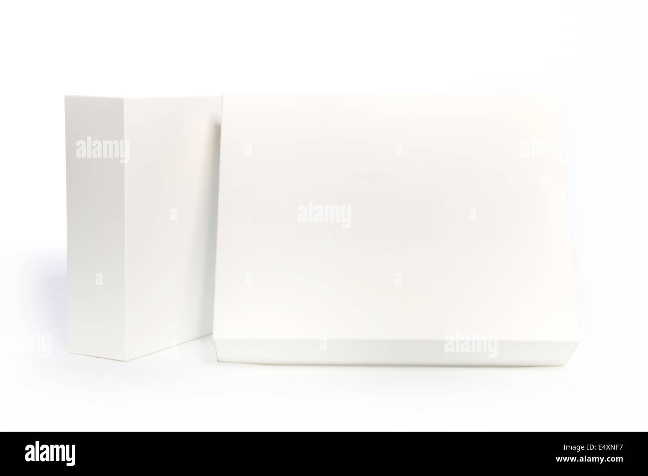 Rectangular white boxes on white background Stock Photo - Alamy