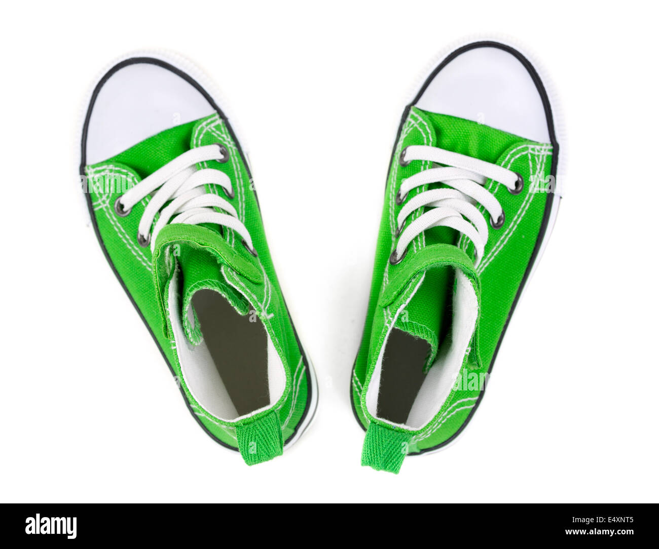 Green Sneakers top view Stock Photo - Alamy