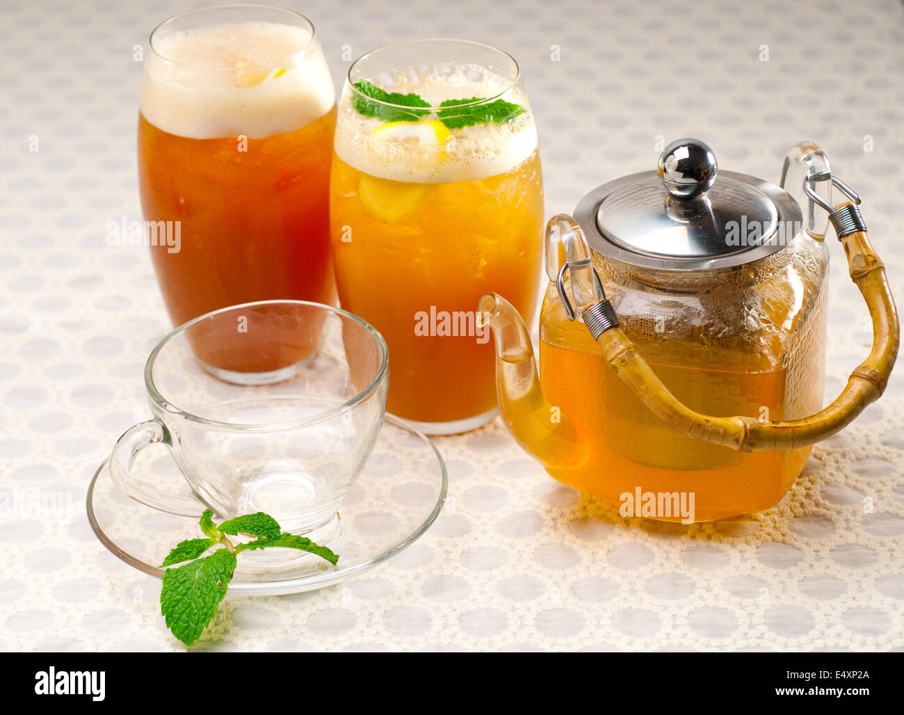 fresh selection of tea Stock Photo - Alamy