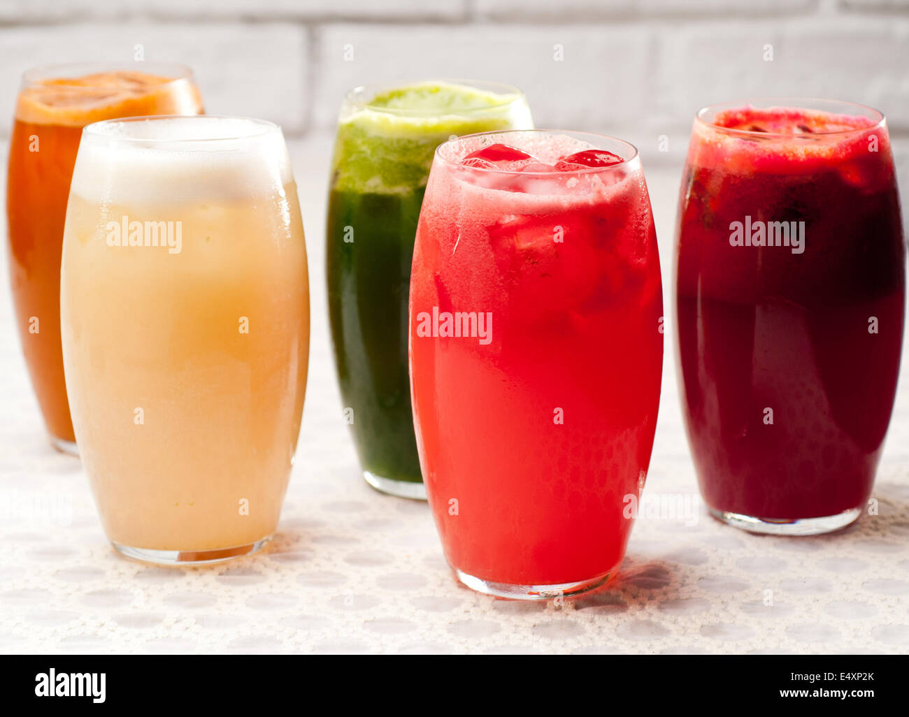 selection of fruits long drinks Stock Photo - Alamy