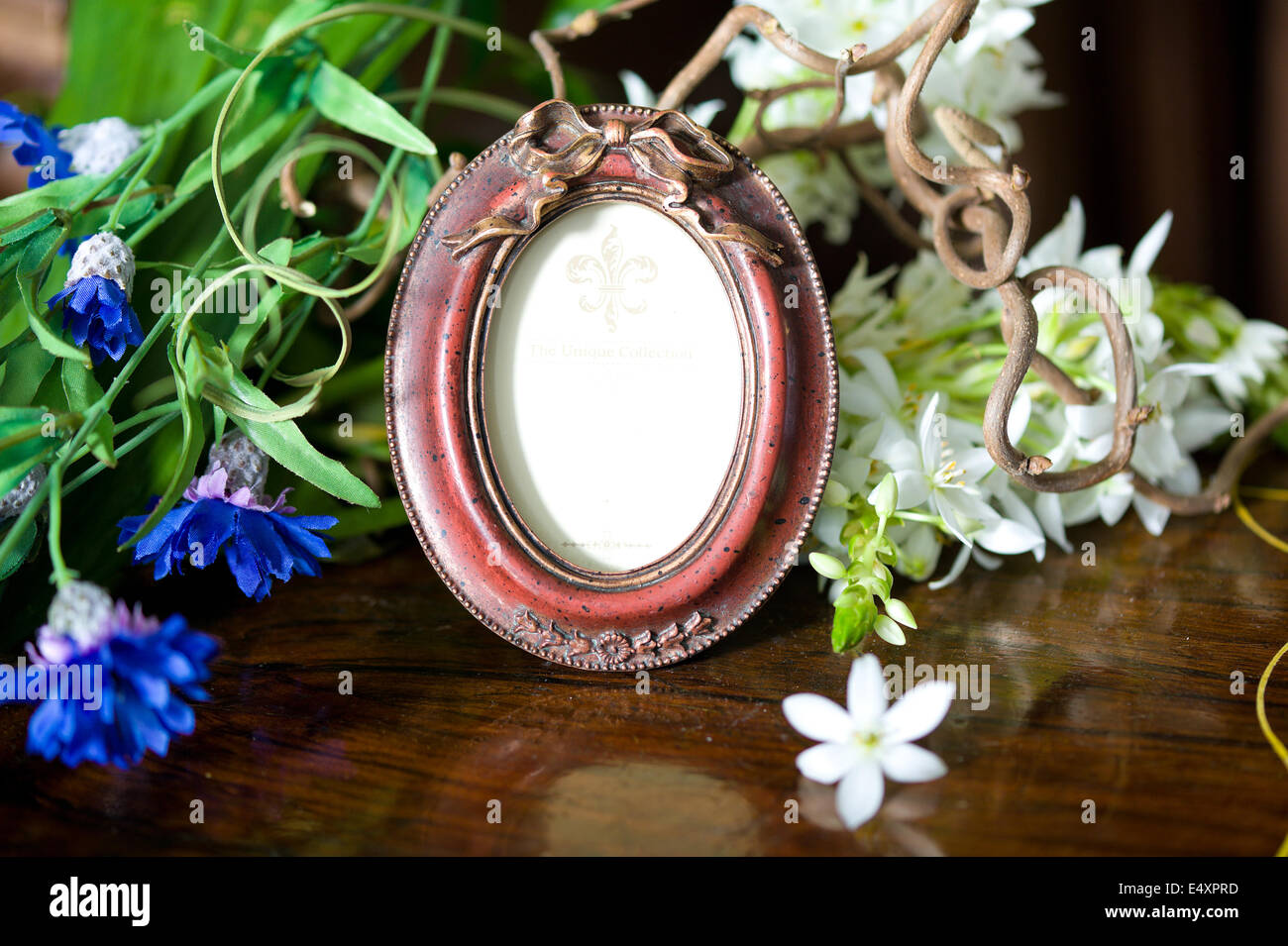 Still life with antique ornate frame Stock Photo - Alamy