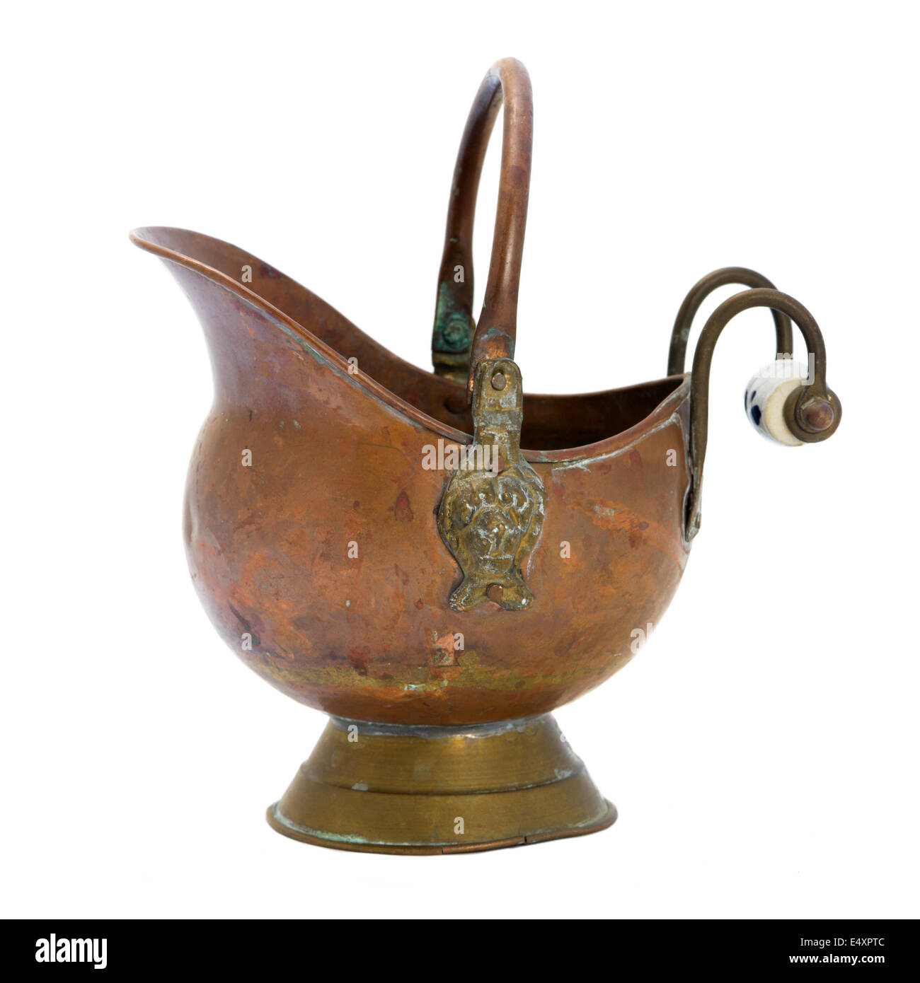 Antique copper jar. Isolated image Stock Photo - Alamy