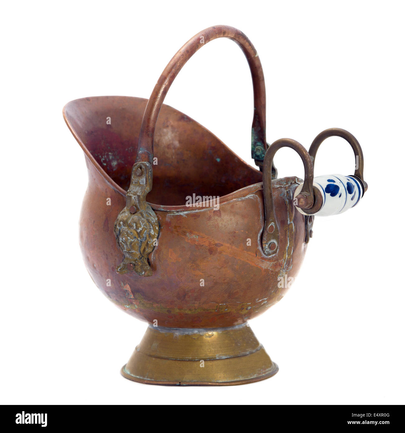 Antique copper jar. Isolated image Stock Photo - Alamy