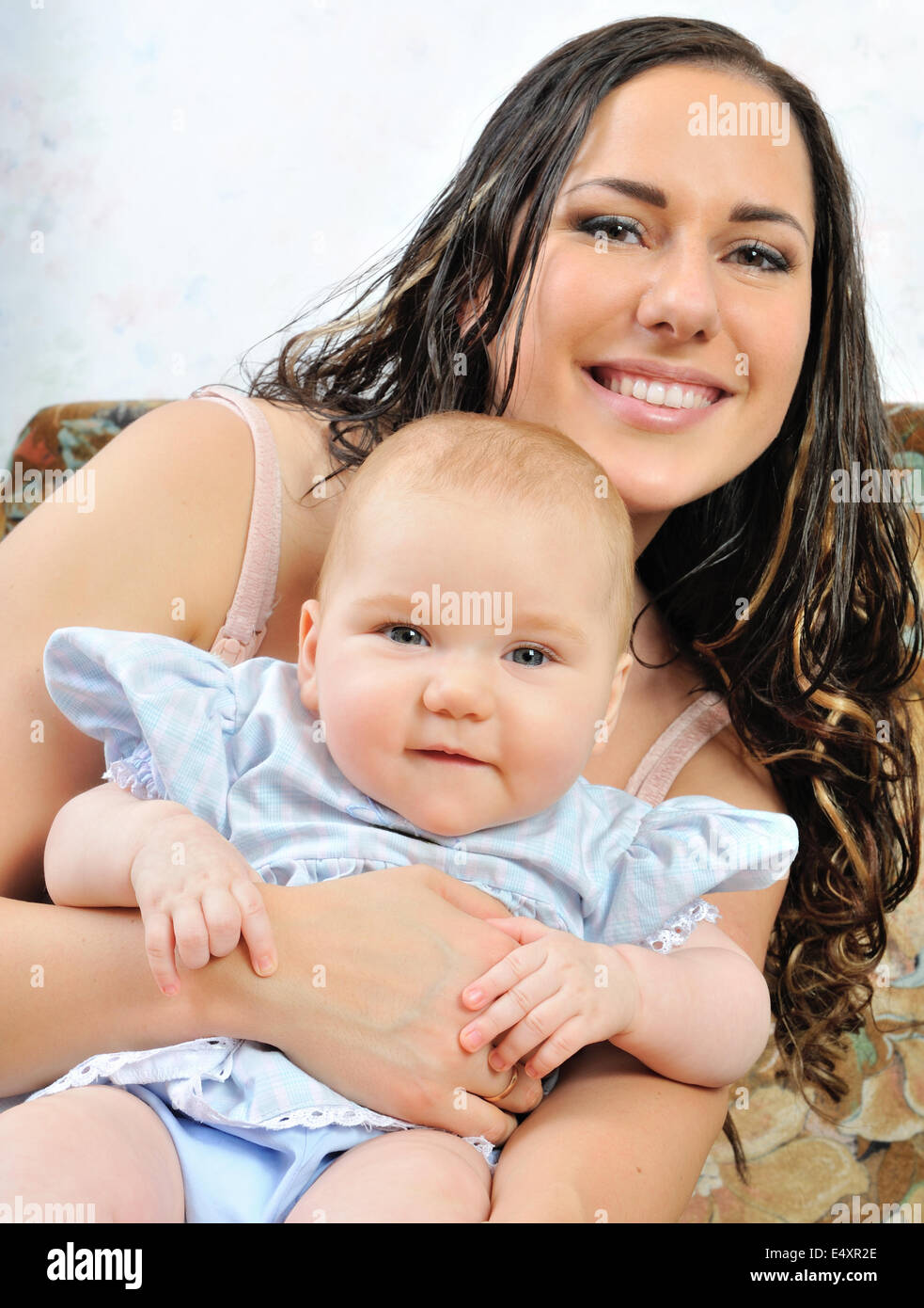 Beautiful mother with her newborn baby Stock Photo - Alamy