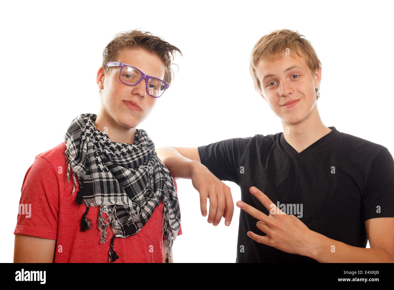 Two boy friends hi-res stock photography and images - Alamy