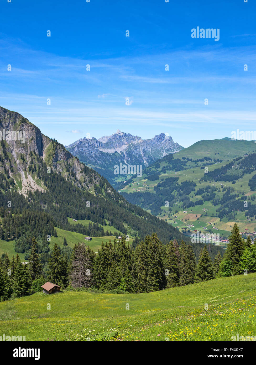 Swiss alpine scene Stock Photo - Alamy