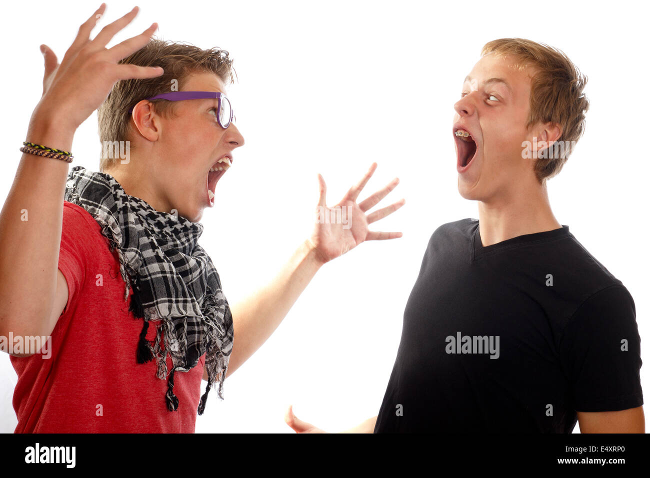 Two teen angry expression hi-res stock photography and images - Alamy