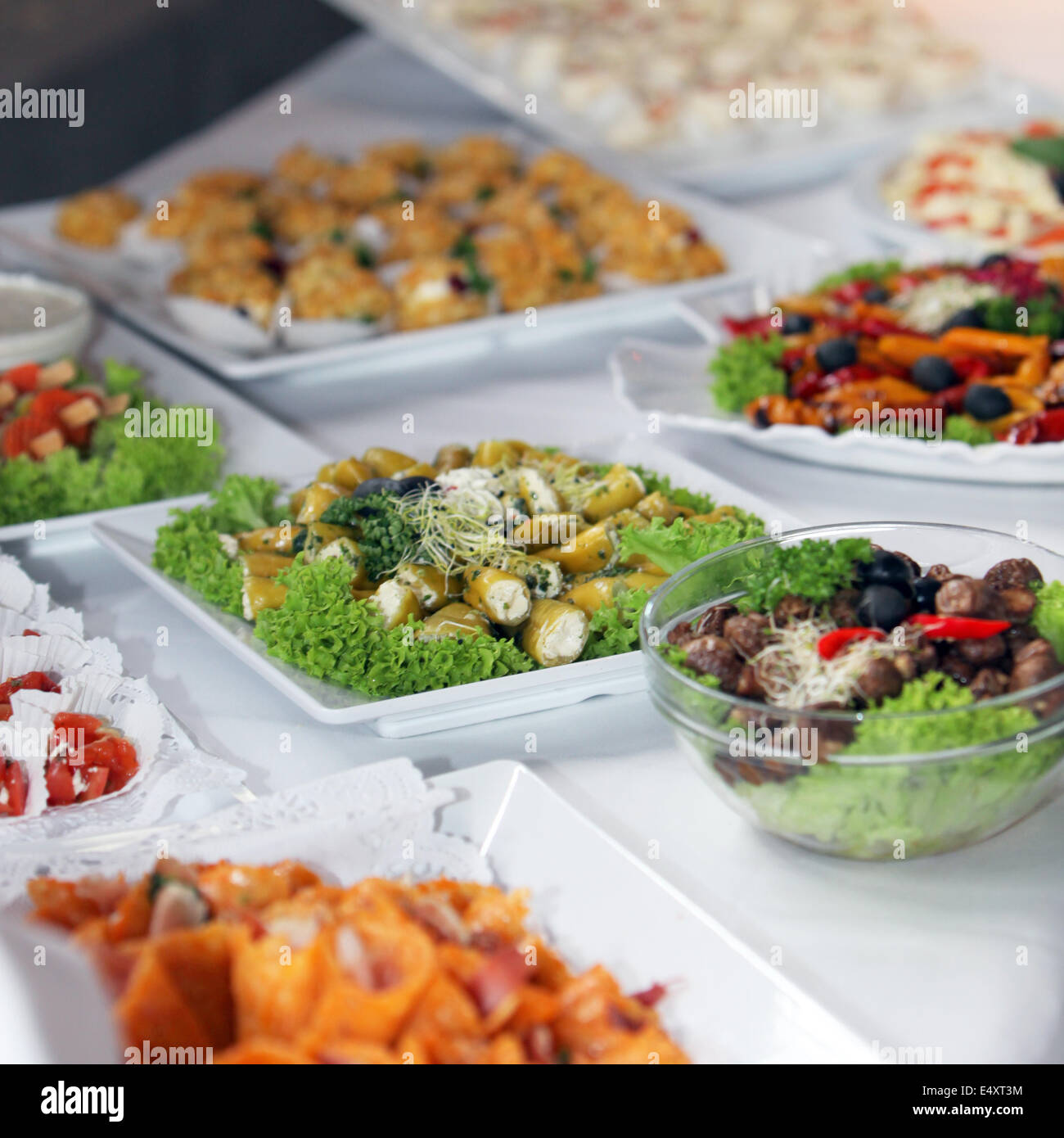 Variety of cold vegetables on a buffet Stock Photo - Alamy