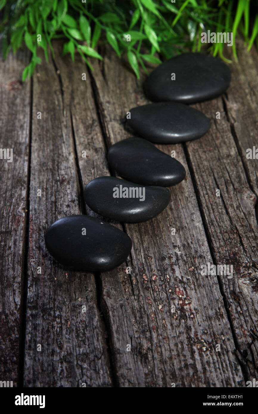 Basalt spa massage stones Stock Photo - Alamy