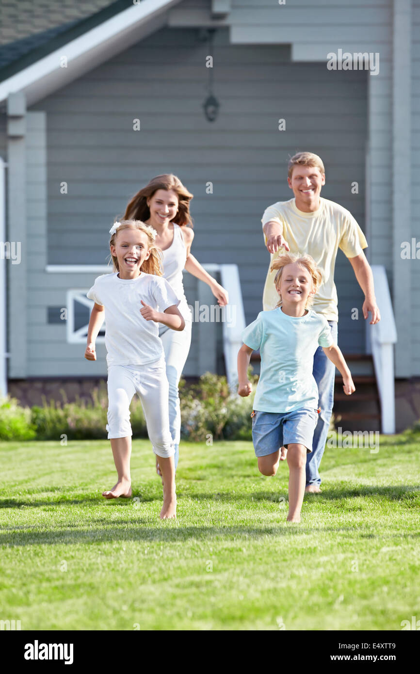 An active family Stock Photo - Alamy