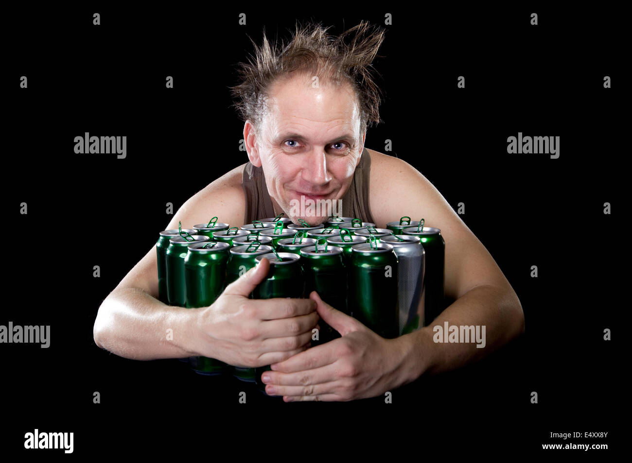 The man of an unhealthy kind after drunk Stock Photo - Alamy