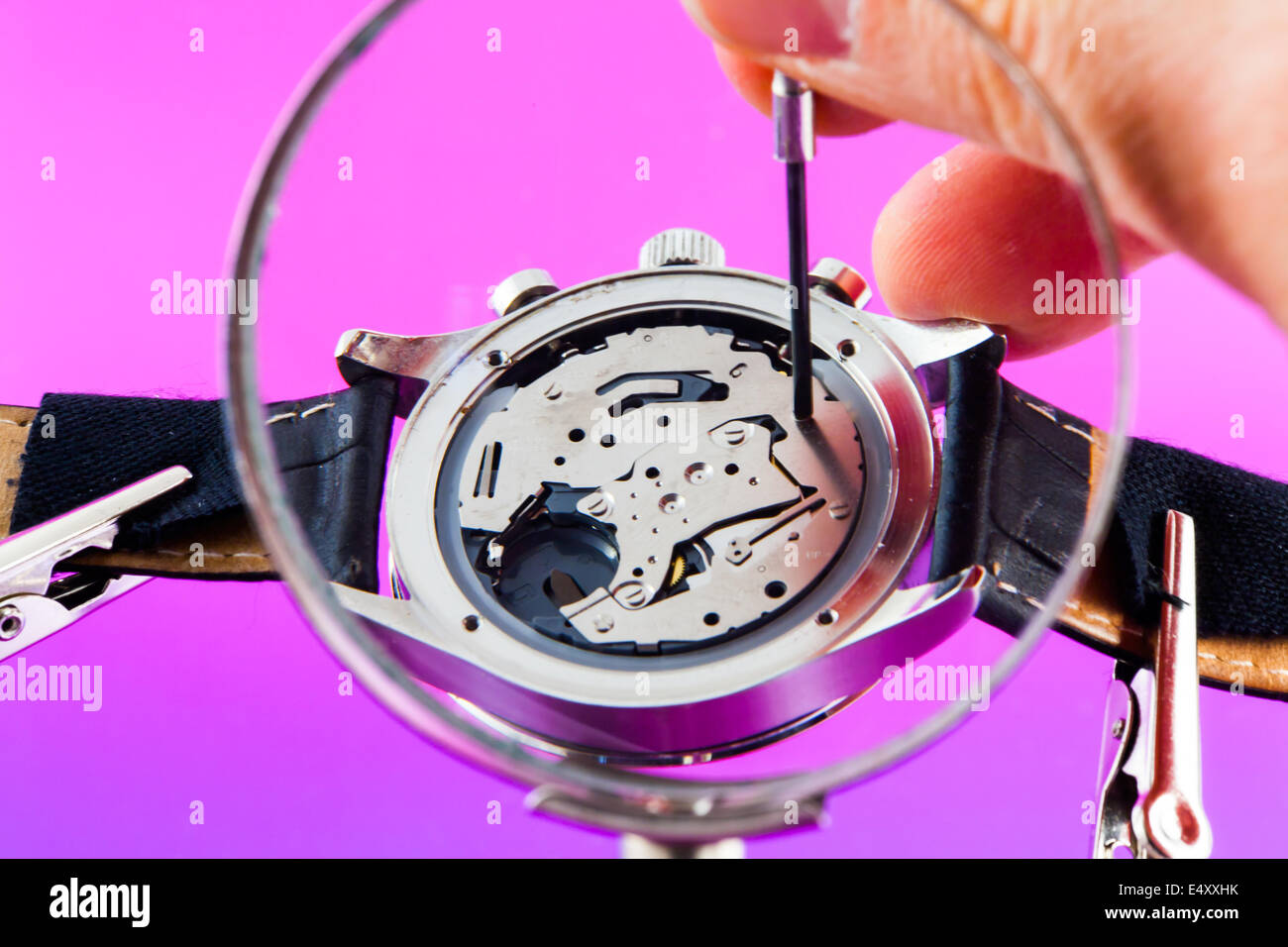 Watch repairing operation Stock Photo - Alamy