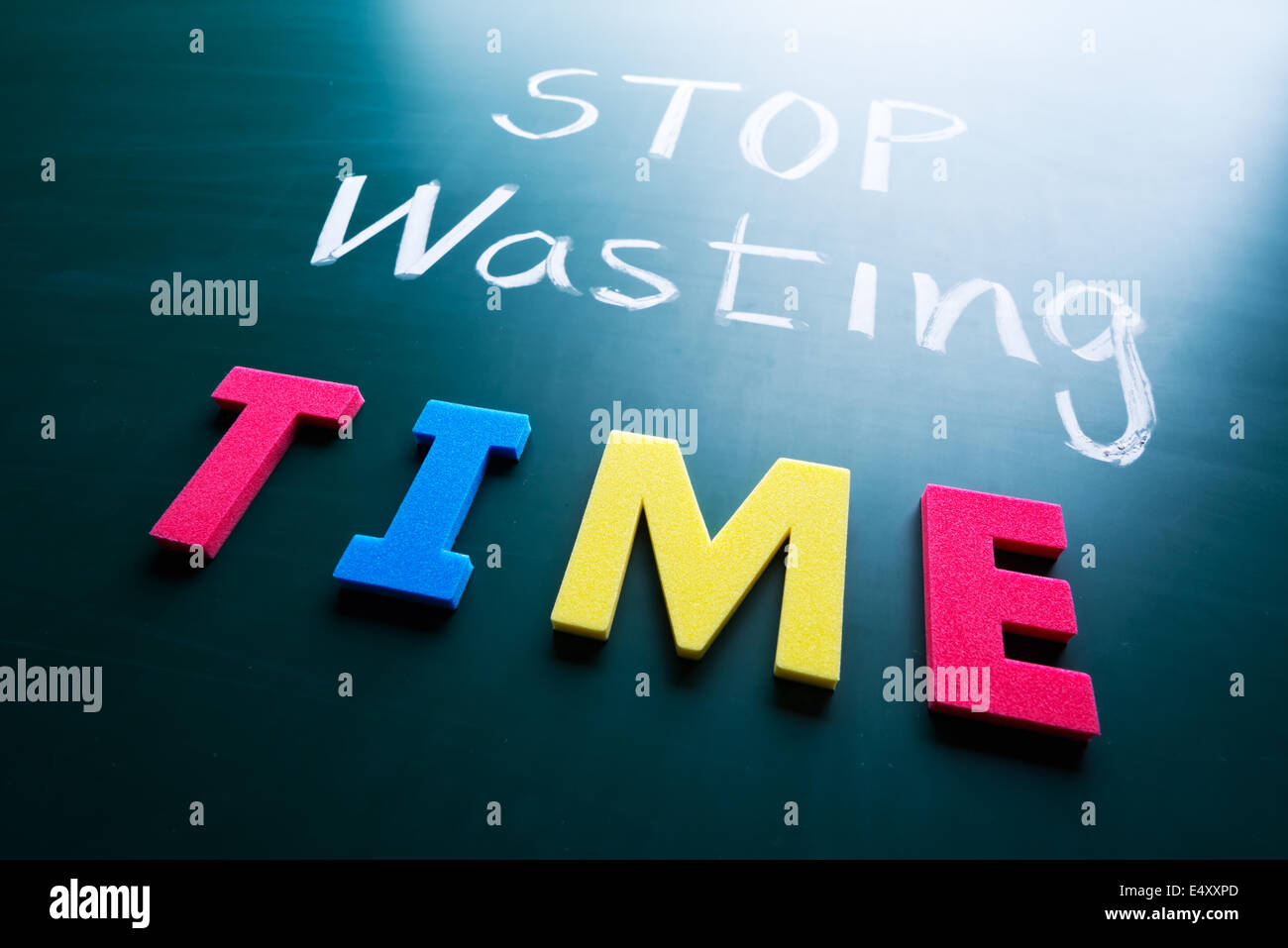 Stop wasting time concept Stock Photo - Alamy
